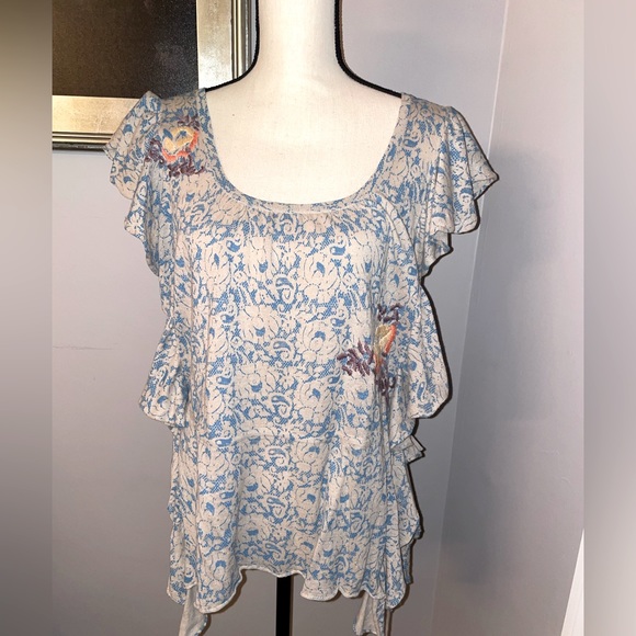 Anthropologie | Tops | Anthropologie Moth Chantilly Begonia Poncho ...